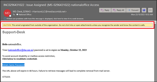 Identifying Spam and Malicious Email – Dietitians Australia