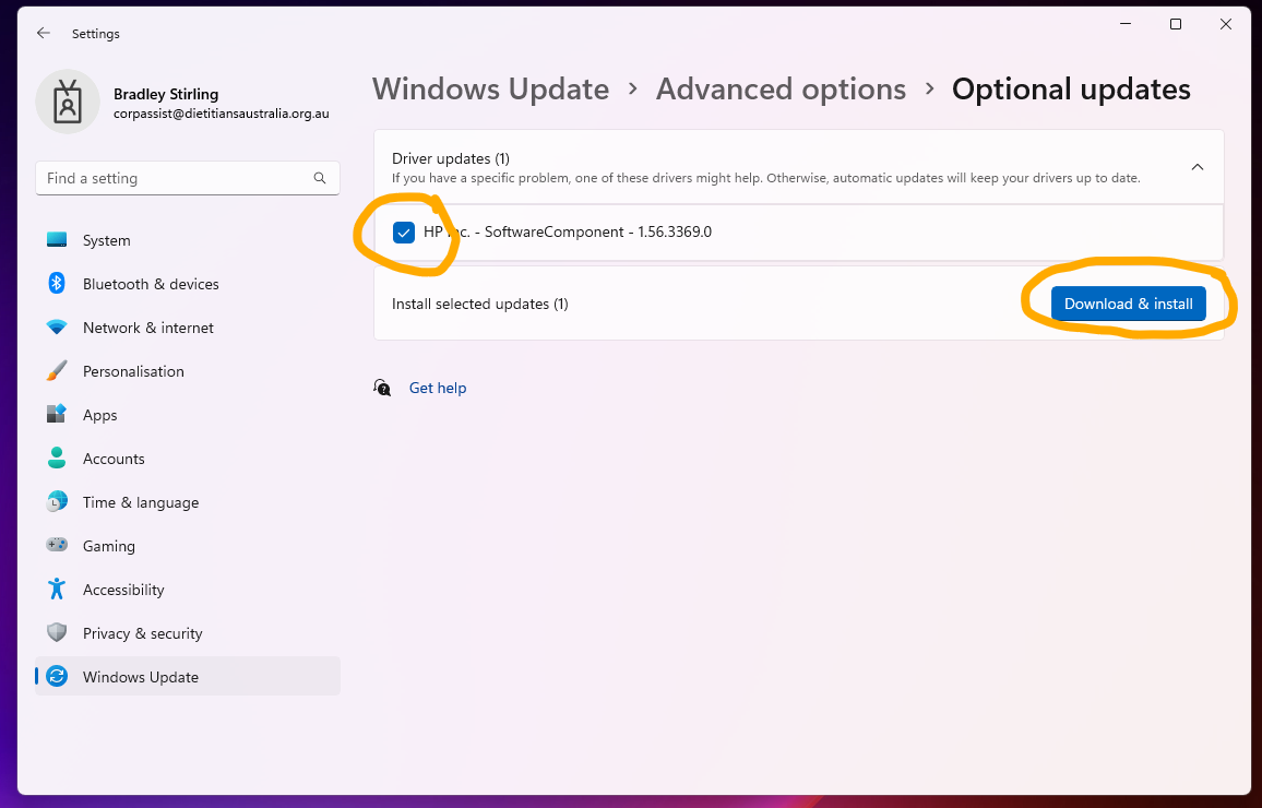 Windows Updates for Windows 10 and 11 – Dietitians Australia