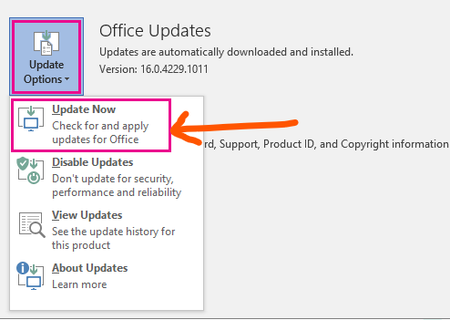 Checking for and installing Office 365 Updates – Dietitians Australia