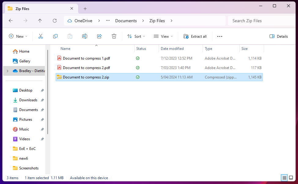 Compressing Files/Folders to Zip files – Dietitians Australia