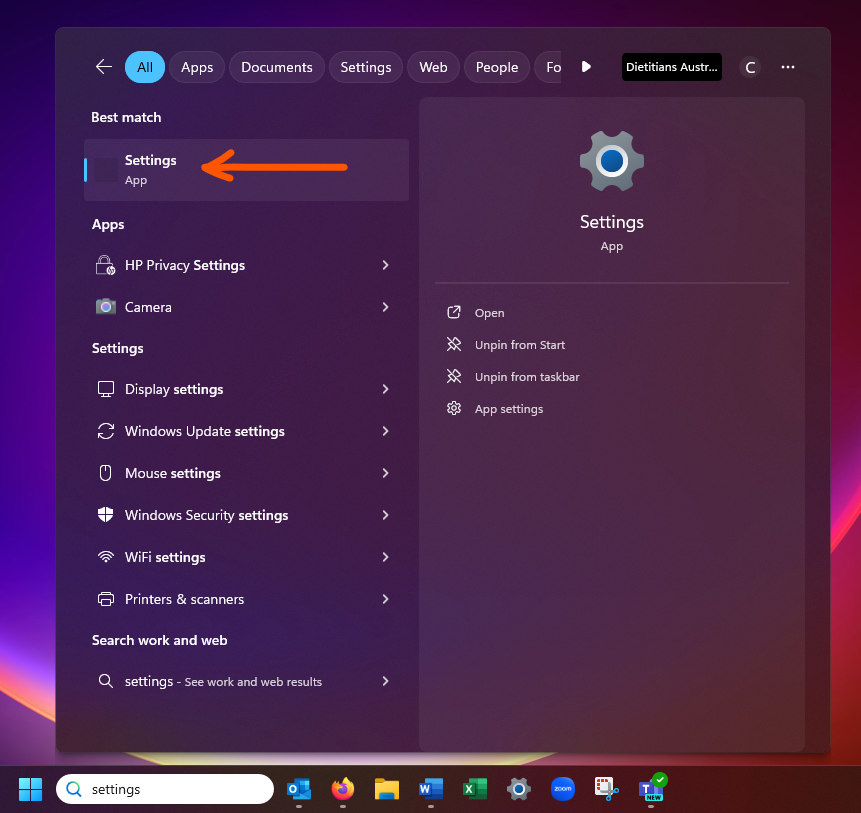 Troubleshooting camera issues with Teams – Dietitians Australia